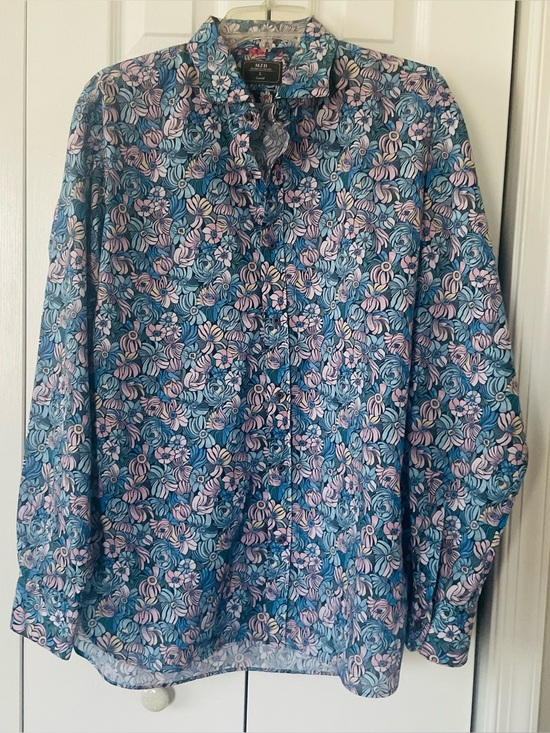 MJ Bale | Shirts | Mj Bale Positano Print Mens Long Sleeve Floral ...
